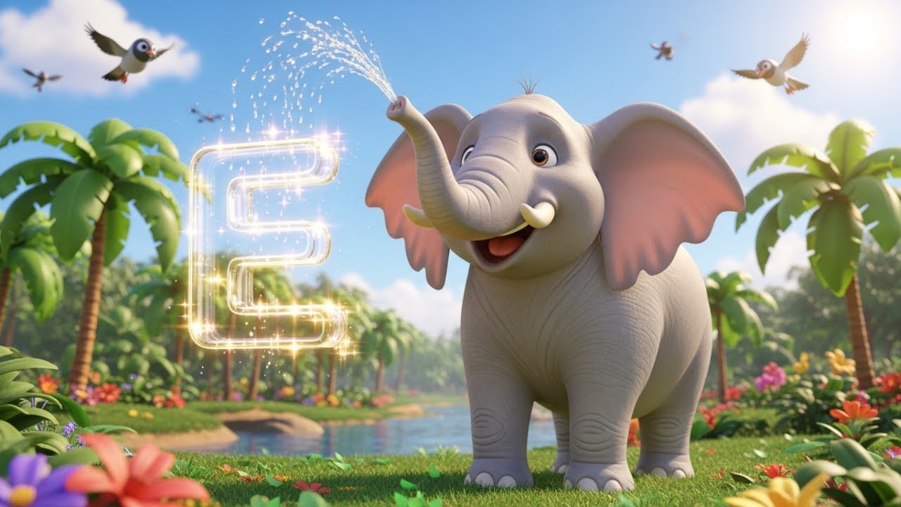 E for Elephant | ABC Phonics Song for Kids | Learn ABC Alphabet - YouTube