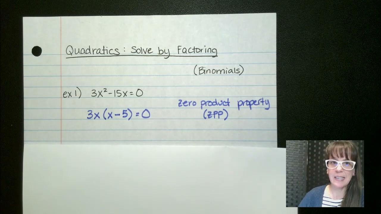 Solve Quadratics by Factoring Binomials - YouTube
