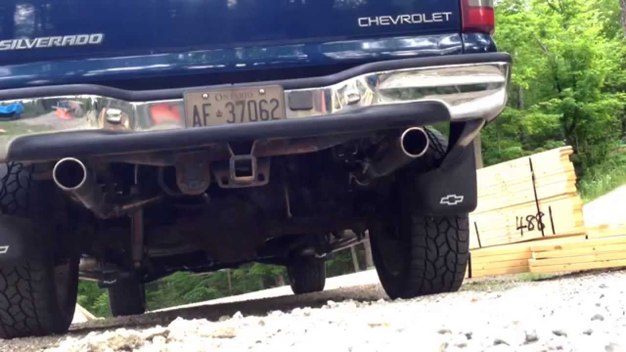 Silverado 5.3 Thrush muffler sound comparison. - YouTube