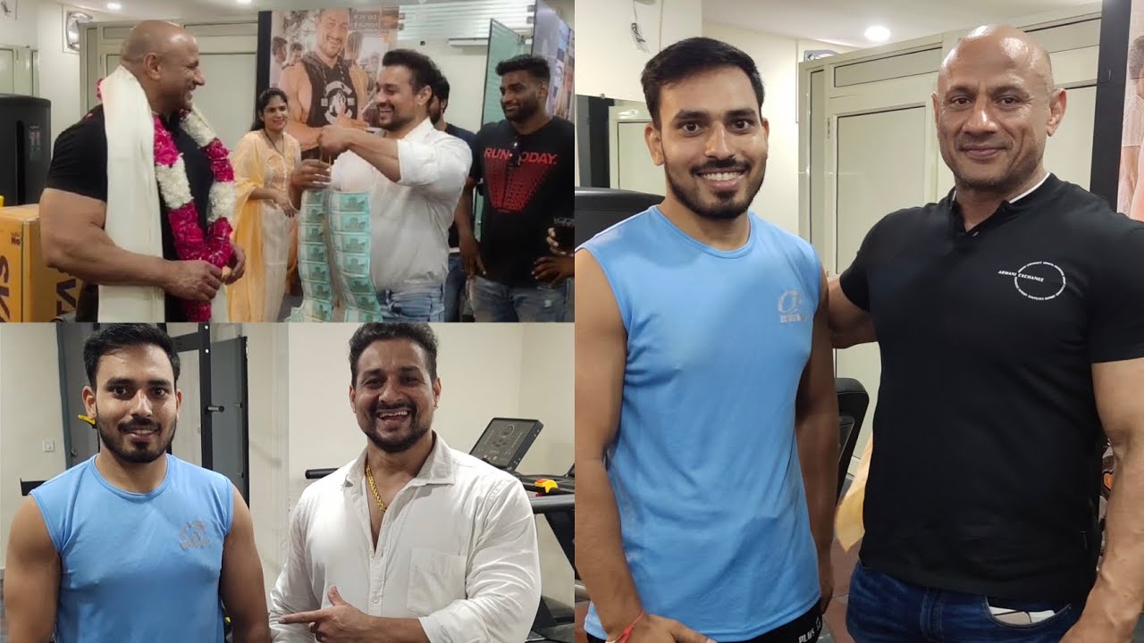 Indian Hulk Badal Fitness Gym opening ! Chief guest Guruji (Mukesh ...
