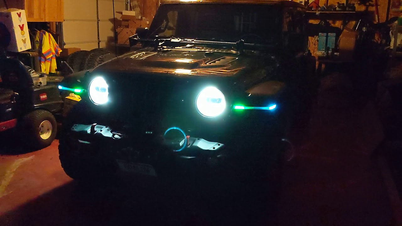 American Adventure Lab JL Highline RGB kit funky turn signal. - YouTube