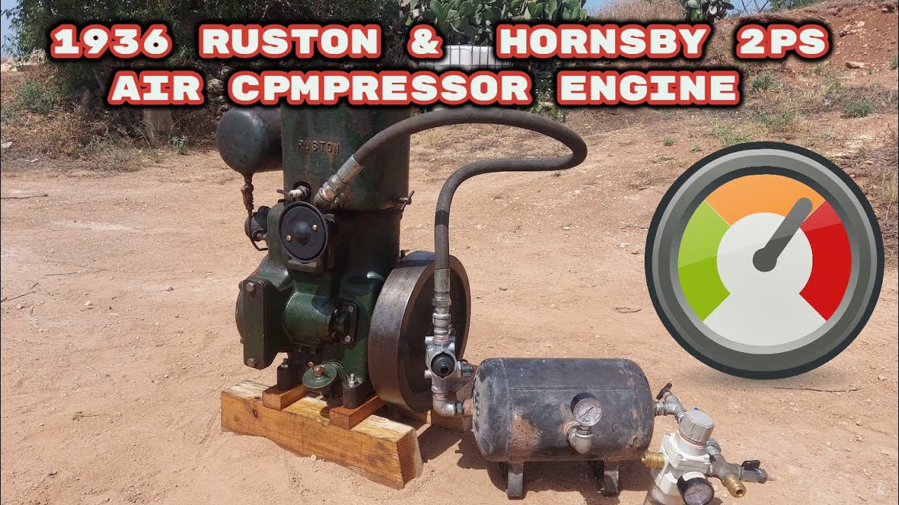 1930`s Vintage Air compressor - Ruston & Hornsby 2PS - YouTube