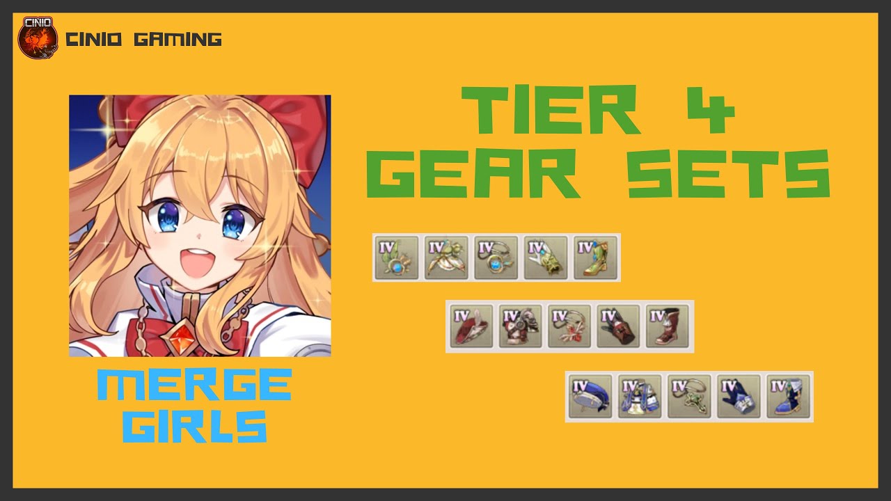 Merge Girls: Idle RPG - Tier 4 Gear Sets - YouTube