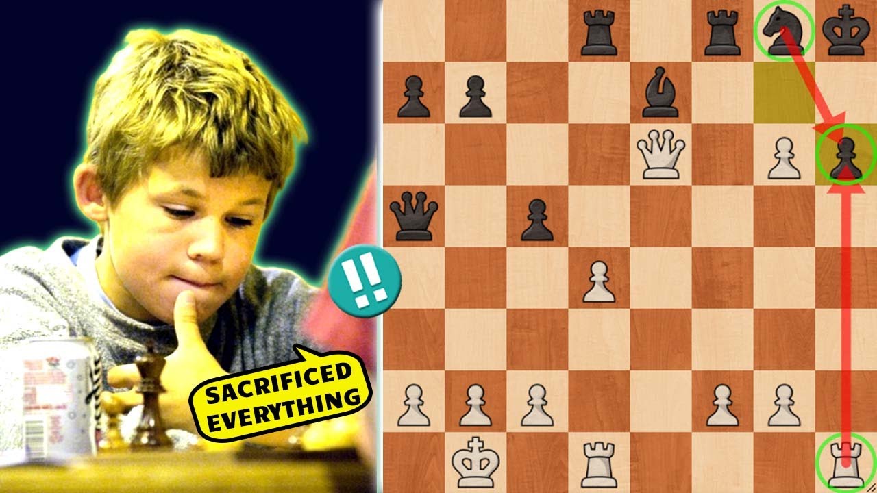 Beautiful Attack Young Magnus Carlsen Sacrificed Everything - YouTube