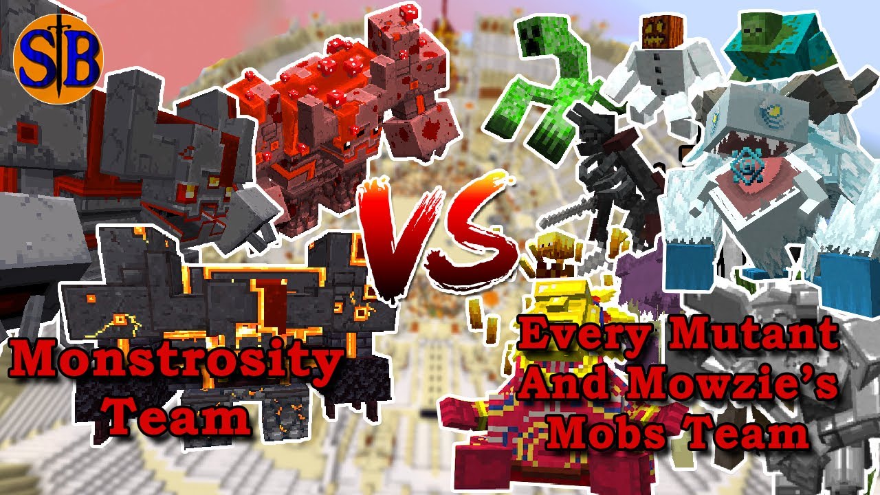 Monstrosity Team vs Every Mutant and Mowzie's mobs Team | Minecraft Mob battle - YouTube