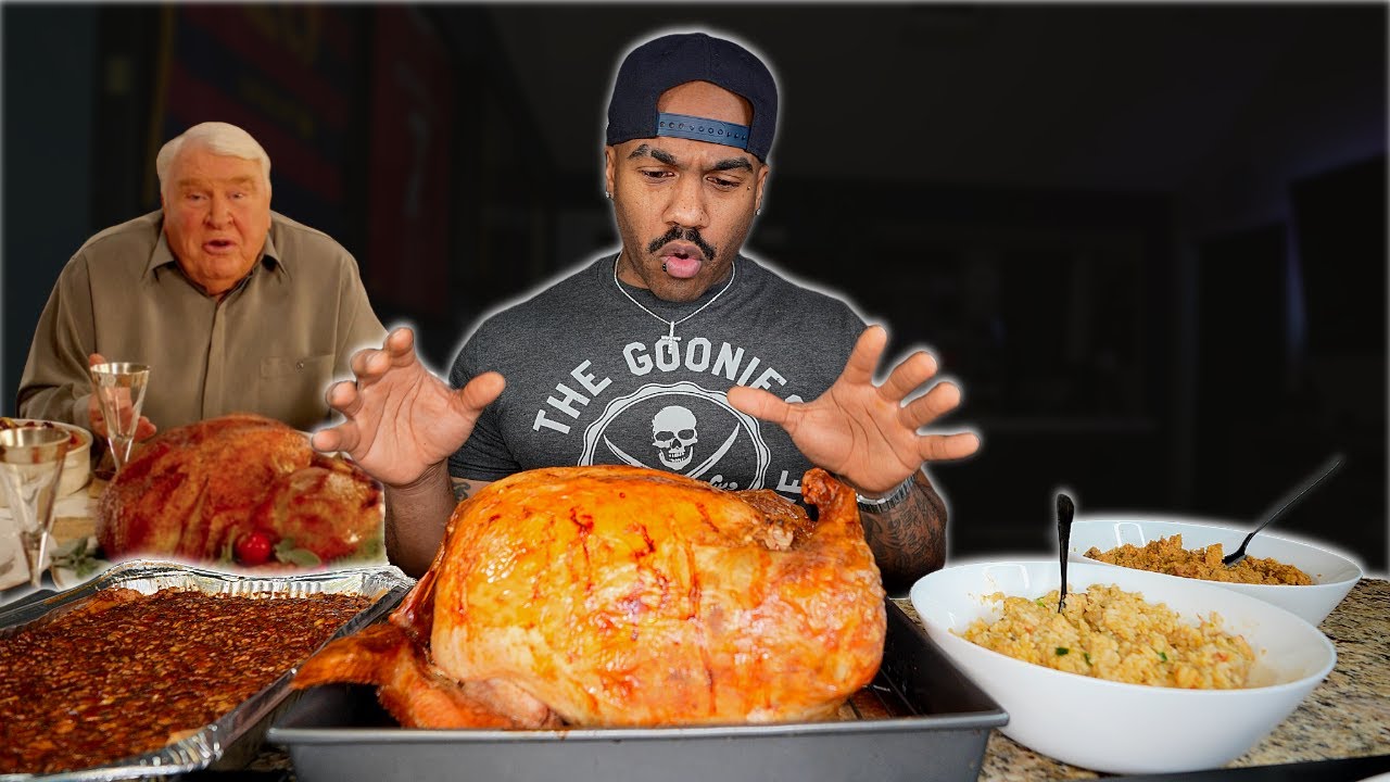 Trying The LEGENDARY John Madden Turducken Meal For Thanksgiving. - YouTube