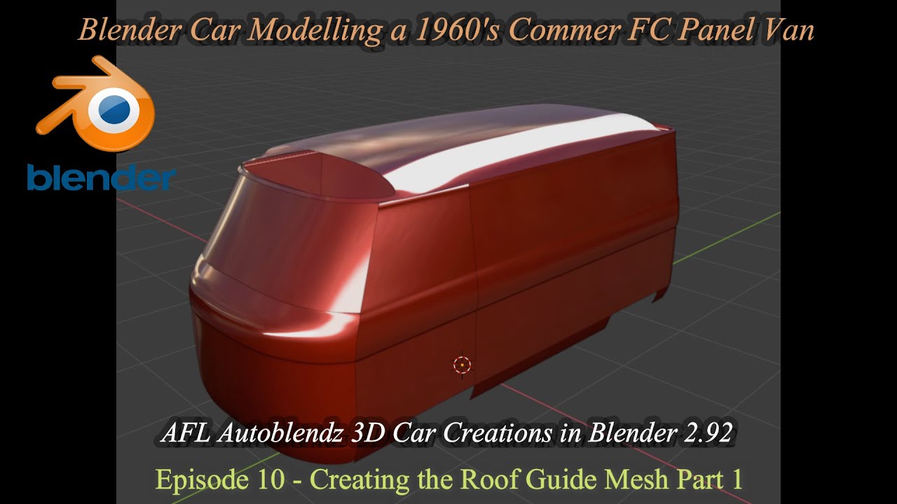 Blender 3D Car Modelling Tutorial of a 1960's Commer FC Van Ep 10 Roof ...
