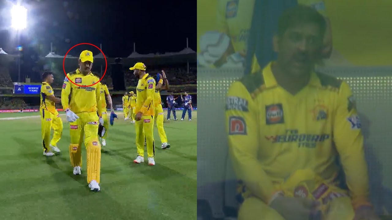 Emotional Dhoni sitting alone in dressing room after won match vs lsg ...