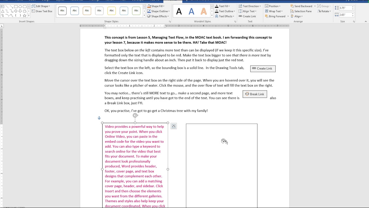 7 Text box Create Link to next Text box - YouTube