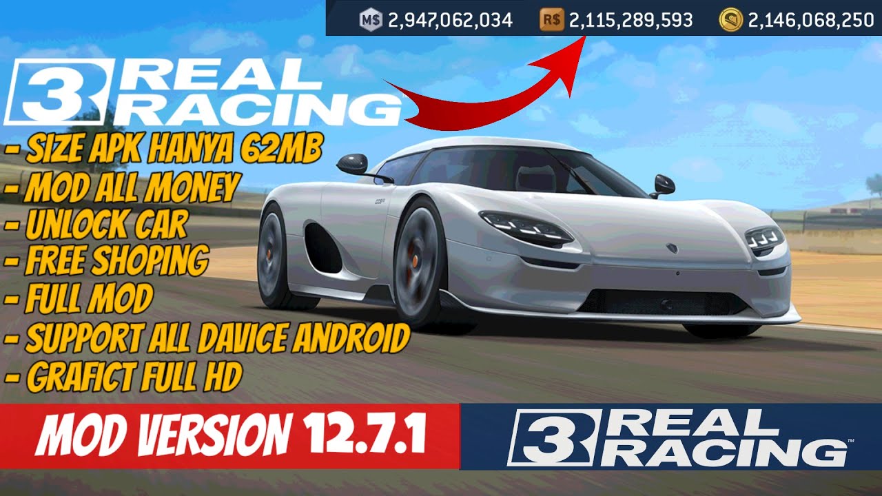 NEW UPDATE!! REAL RACING 3 MOD TERBARU VERSI 12.7.1 - YouTube