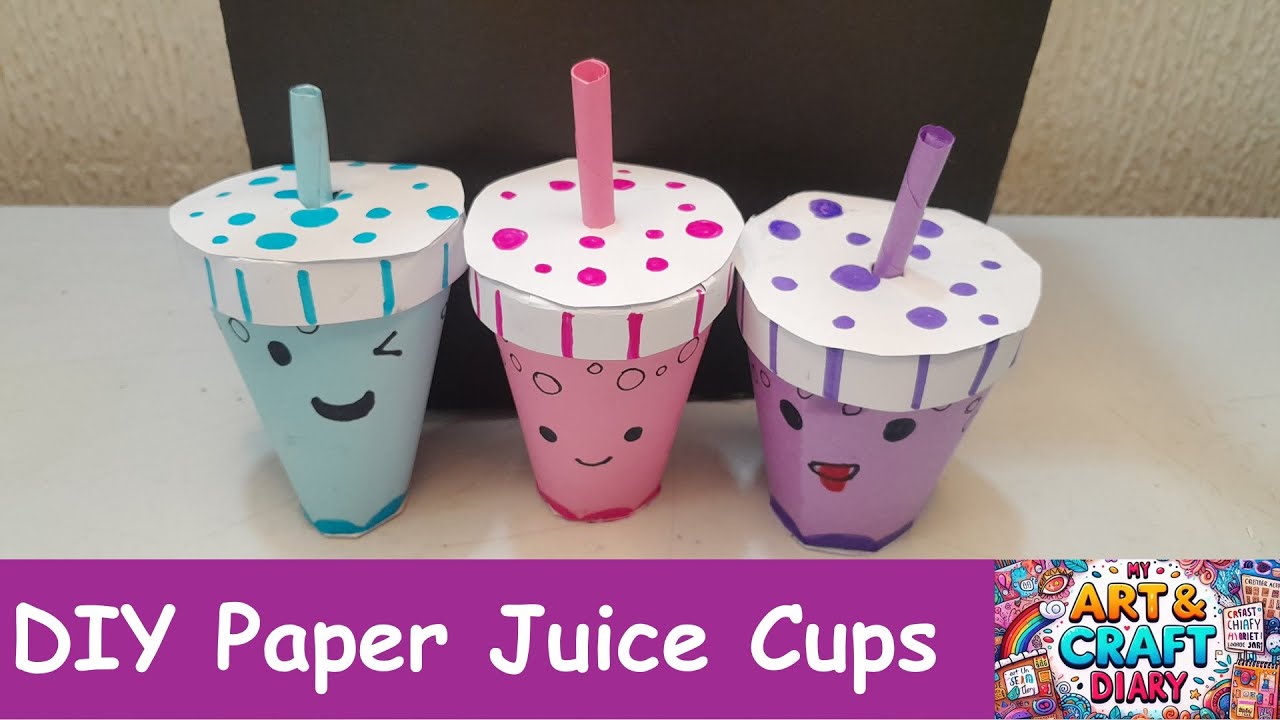DIY #Paper Juice/Coffee Mug #Paper craft for school #Easy Origami Paper ...