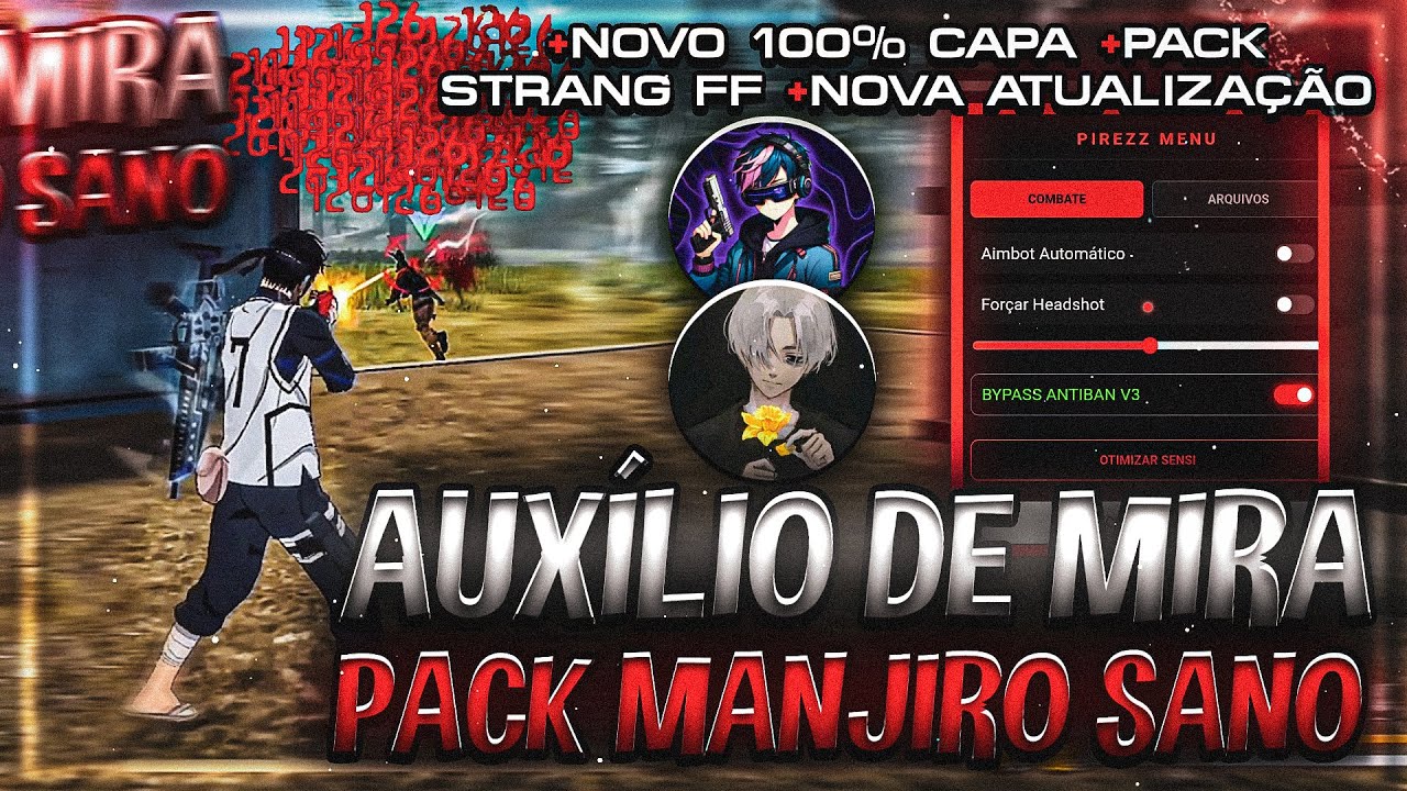 Saiu‼️ AUXILIO DE MIRA FREEFIRE📲 PACK STRANG FF SENSI - PAINEL FREEFIRE ...