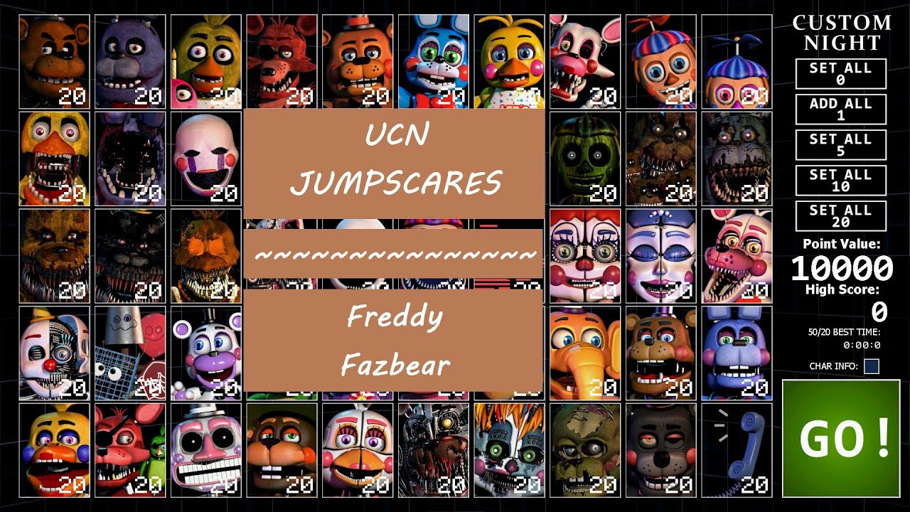 Ultimate Custom Night | UCN - Freddy Fazbear (JUMPSCARE) - YouTube