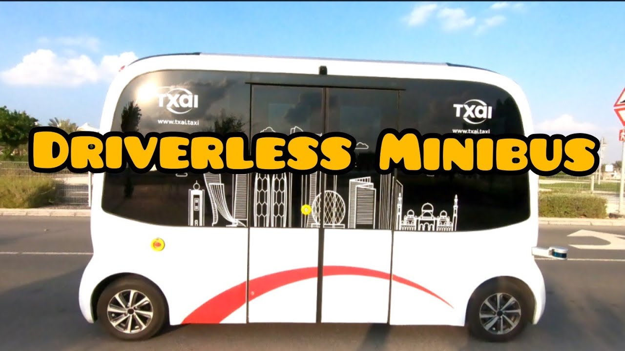 [4K] Robo Minibus - Driverless - Yas Island - 9 stops including Ferrari ...
