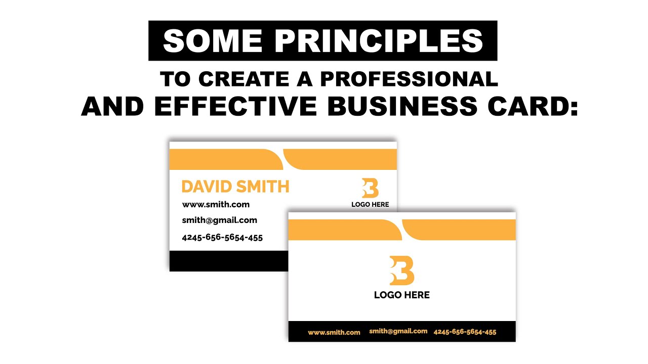 SOME BUSINESS CARD PRINCIPLES YOU MUST KNOW // HOW TO MAKE PROFESSIONAL ...