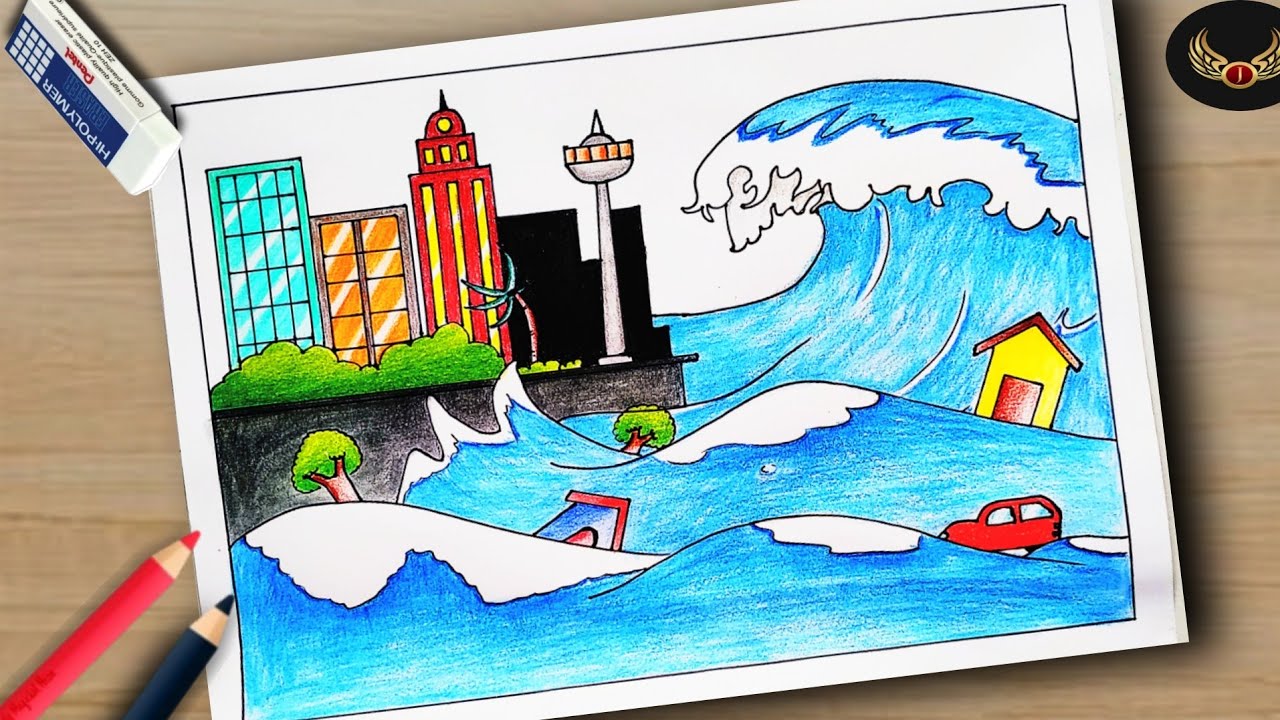 World Tsunami Awareness Day Drawing | Tsunami Awareness Day Poster ...