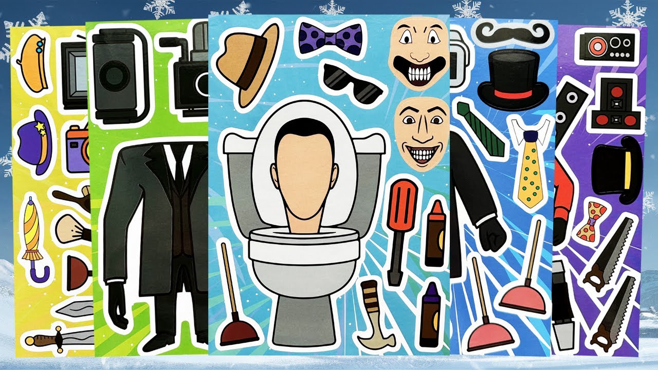 Skibidi Toilet Decorating Sticker Book Collection | Skibidi Toilet Fun ...