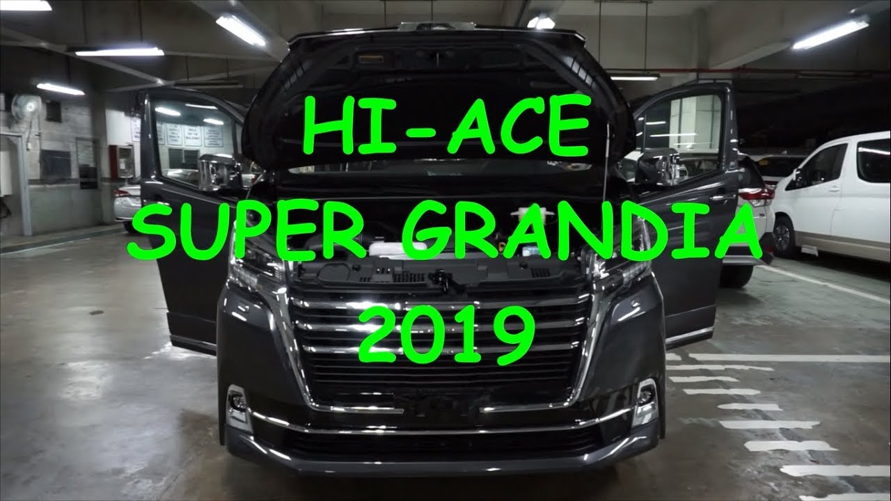 TOYOTA HI-ACE SUPER GRANDIA LEATHER 2019 (DARK GREY MET.) FULL WALK ...