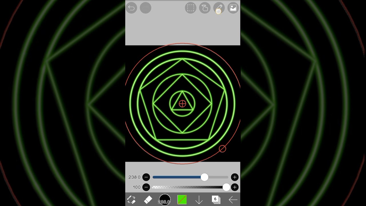 green magic circle animation in ibispaint x - YouTube