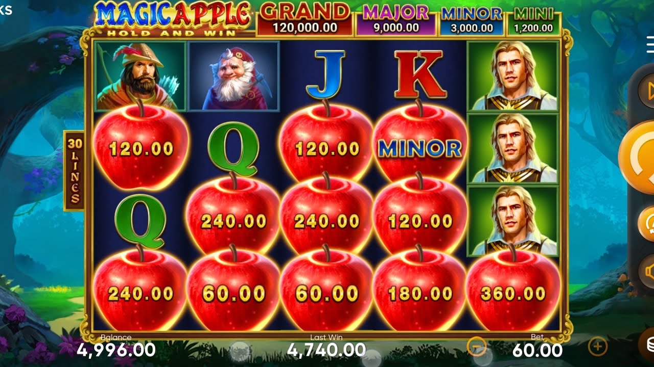 Online casino game magic apple jackpot winning (2) - YouTube