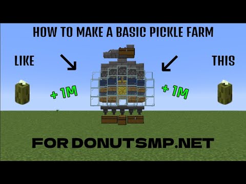 How to Build An automatic Pickle Farm On donutsmp.net basic and easy ...