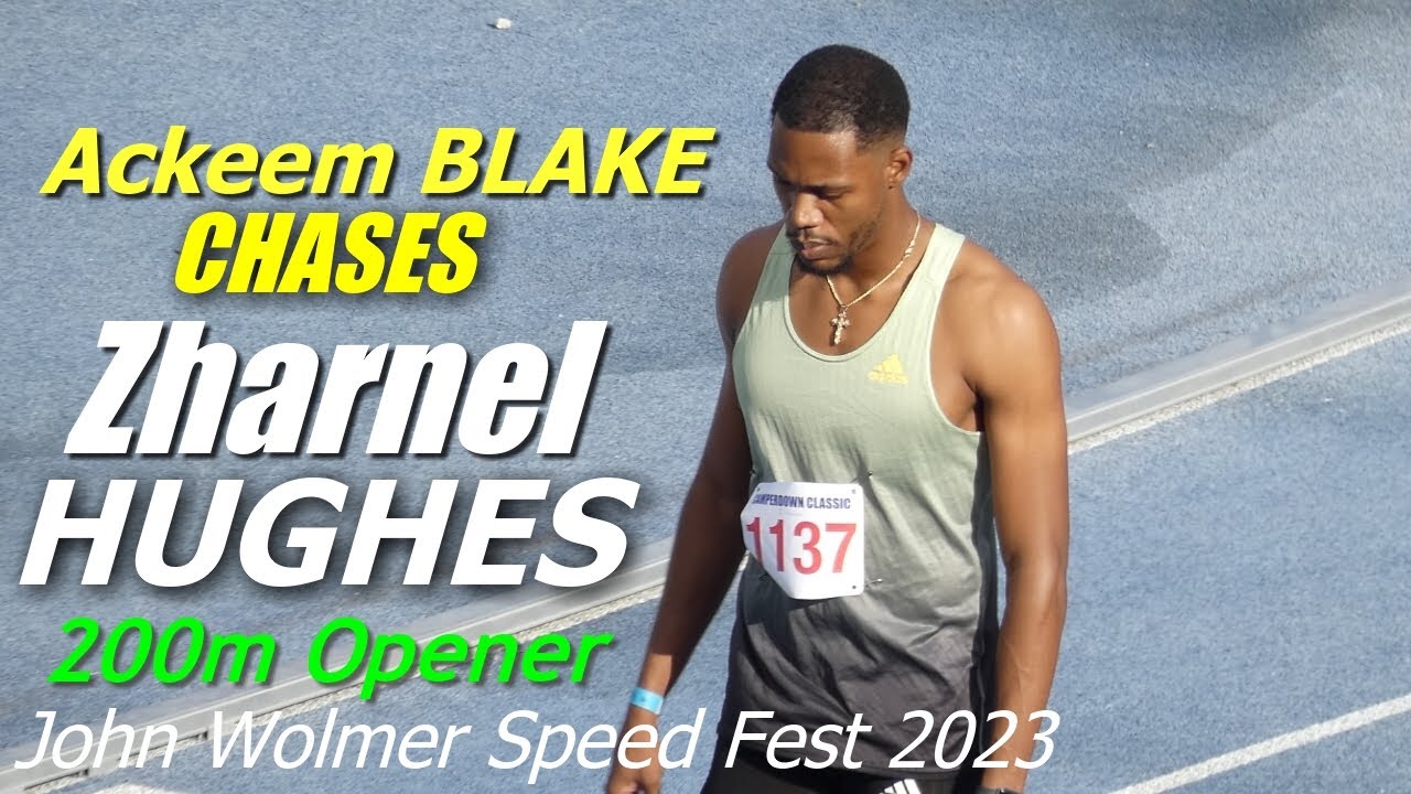 Slick Zharnel HUGHES Vs Ackeem BLAKE Vs Tyquendo TRACEY | MEN 200m ...