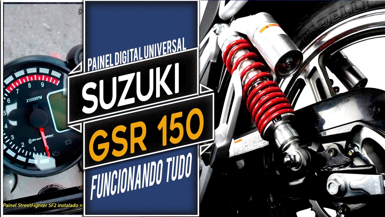 GSR 150 Tunada com Painel Digital StreetFighter SF2 Universal - YouTube