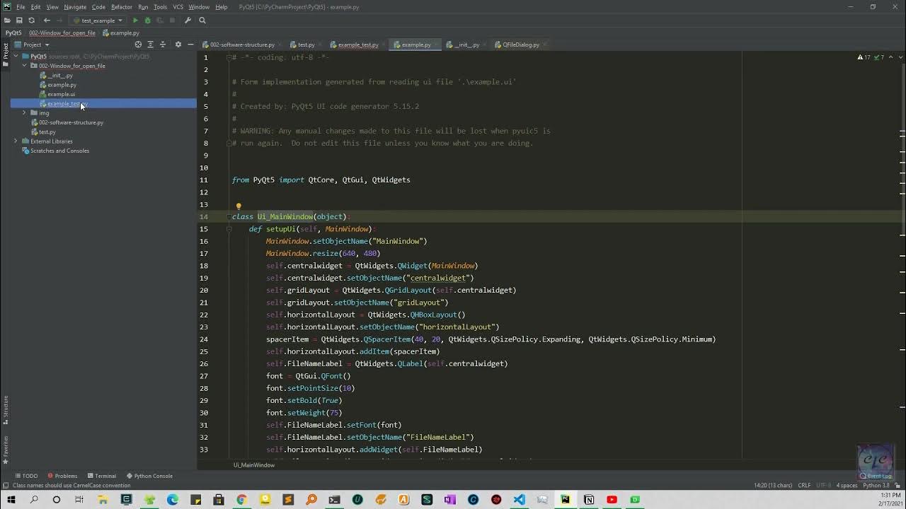 PyQt5 Project: a Window for opening an Excel file - YouTube