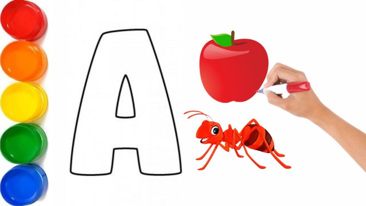 A for Apple A for Ant, Alphabets, छोटे बच्चों की पढ़ाई, Learn ABCD ...