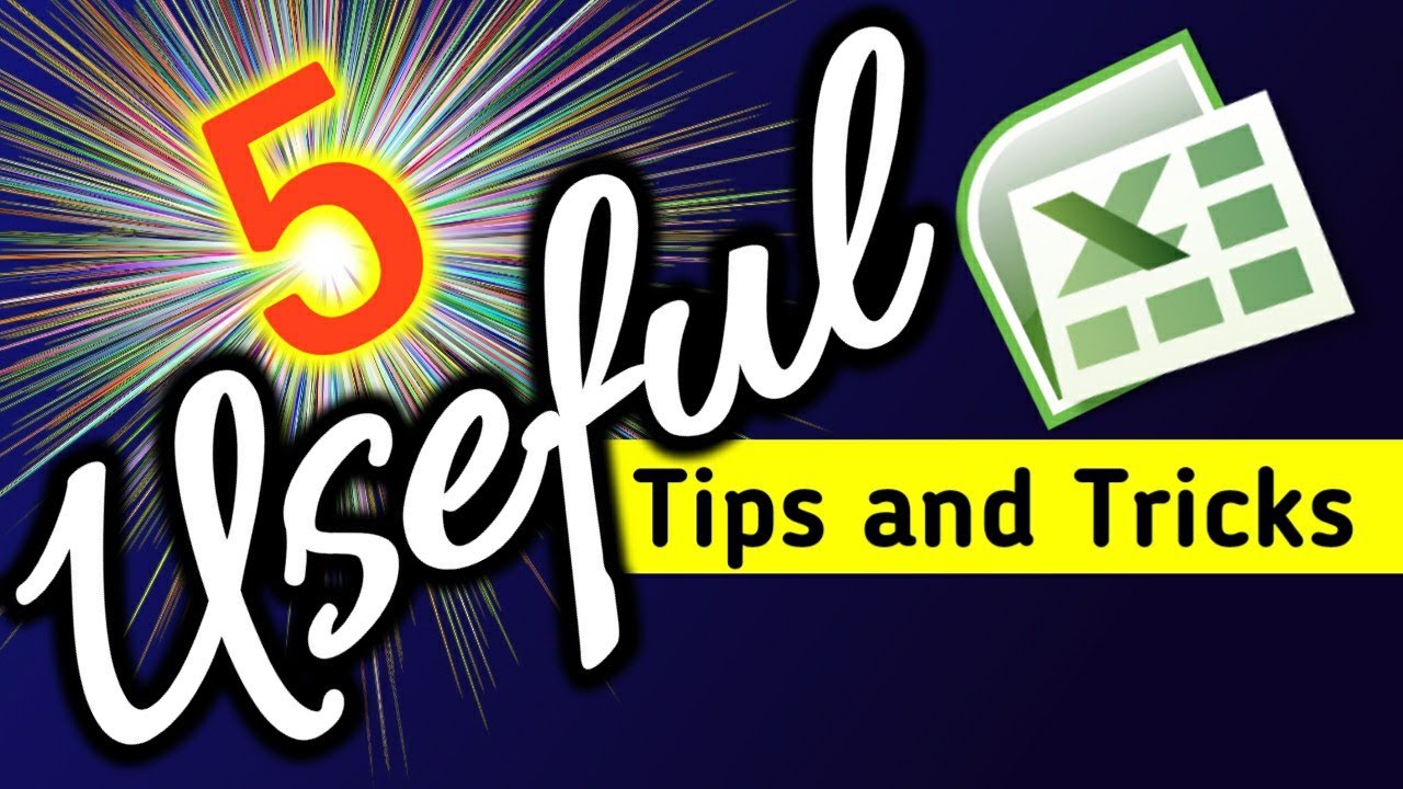 Top 5 Excel Tips and Tricks || Excel Tricks || 5 Useful Excel Tips ...