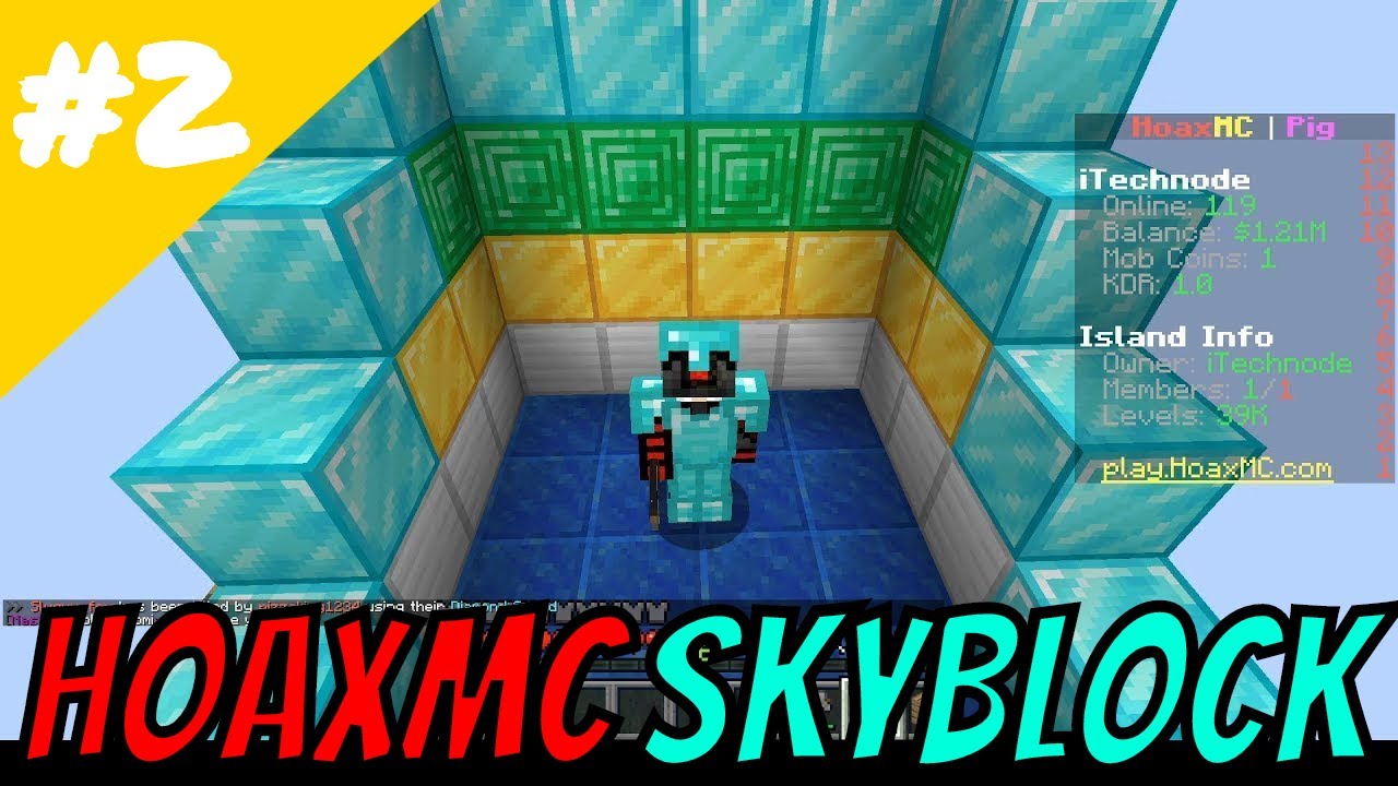 HoaxMC Skyblock EP 2 - Island Expansion (Info On Robot) - YouTube