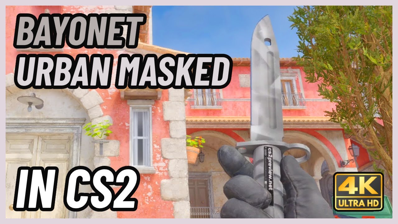 CS2 Bayonet Urban Masked | CS2 Knife In-Game Showcase [4K] - YouTube
