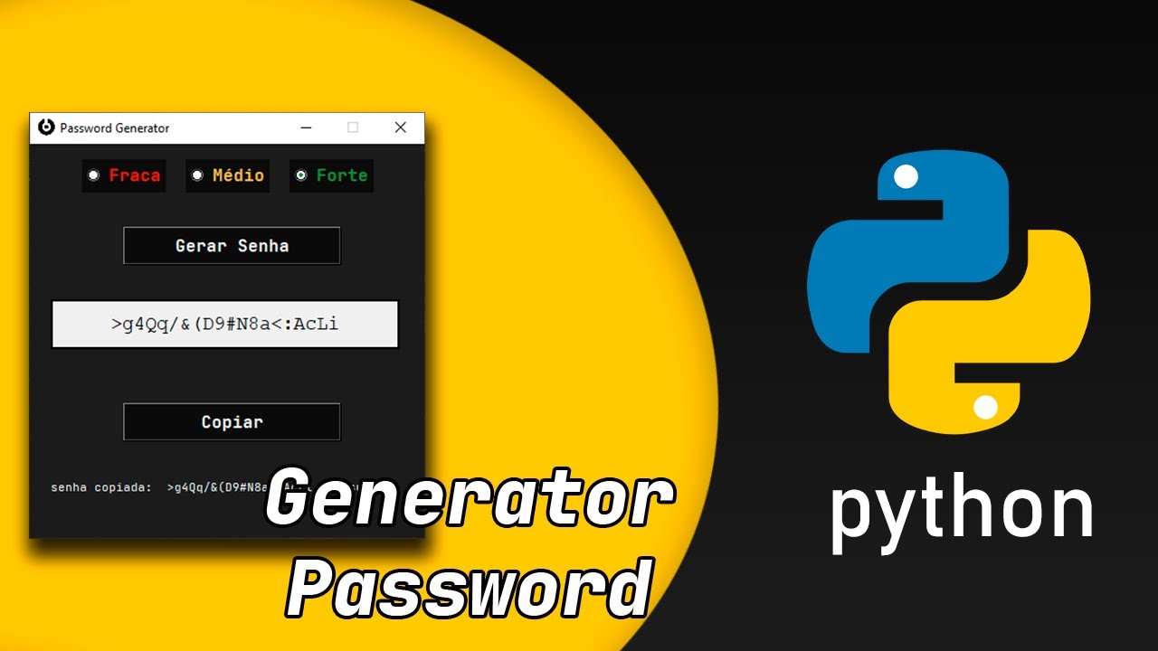 Python - Projeto App Password generator - YouTube