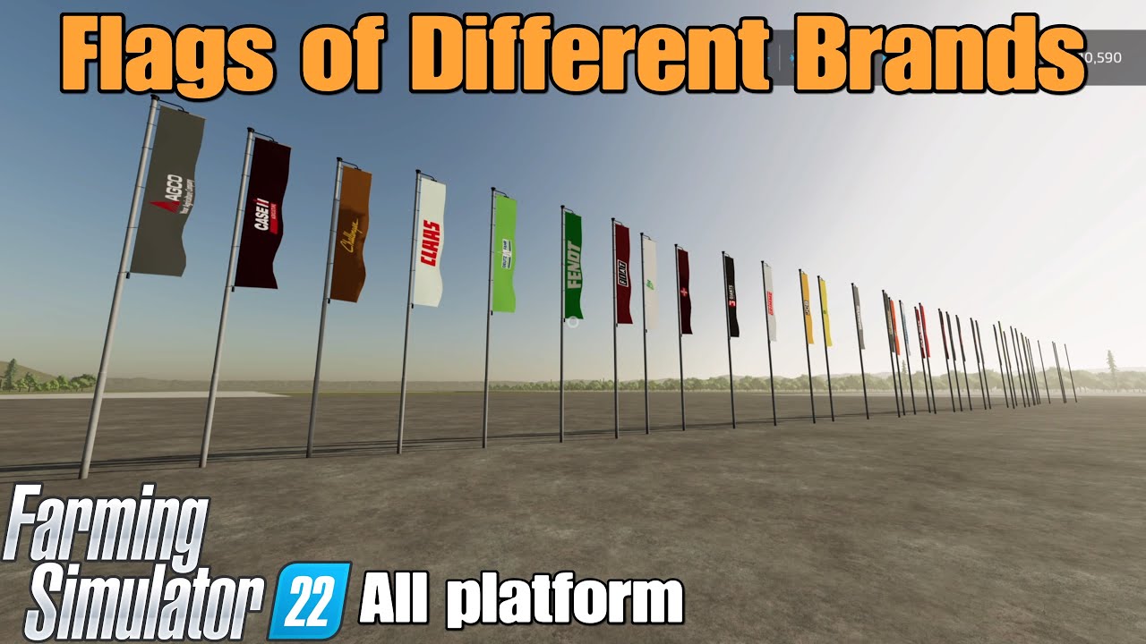 Flags of Different Brands / FS22 mod for all platforms - YouTube