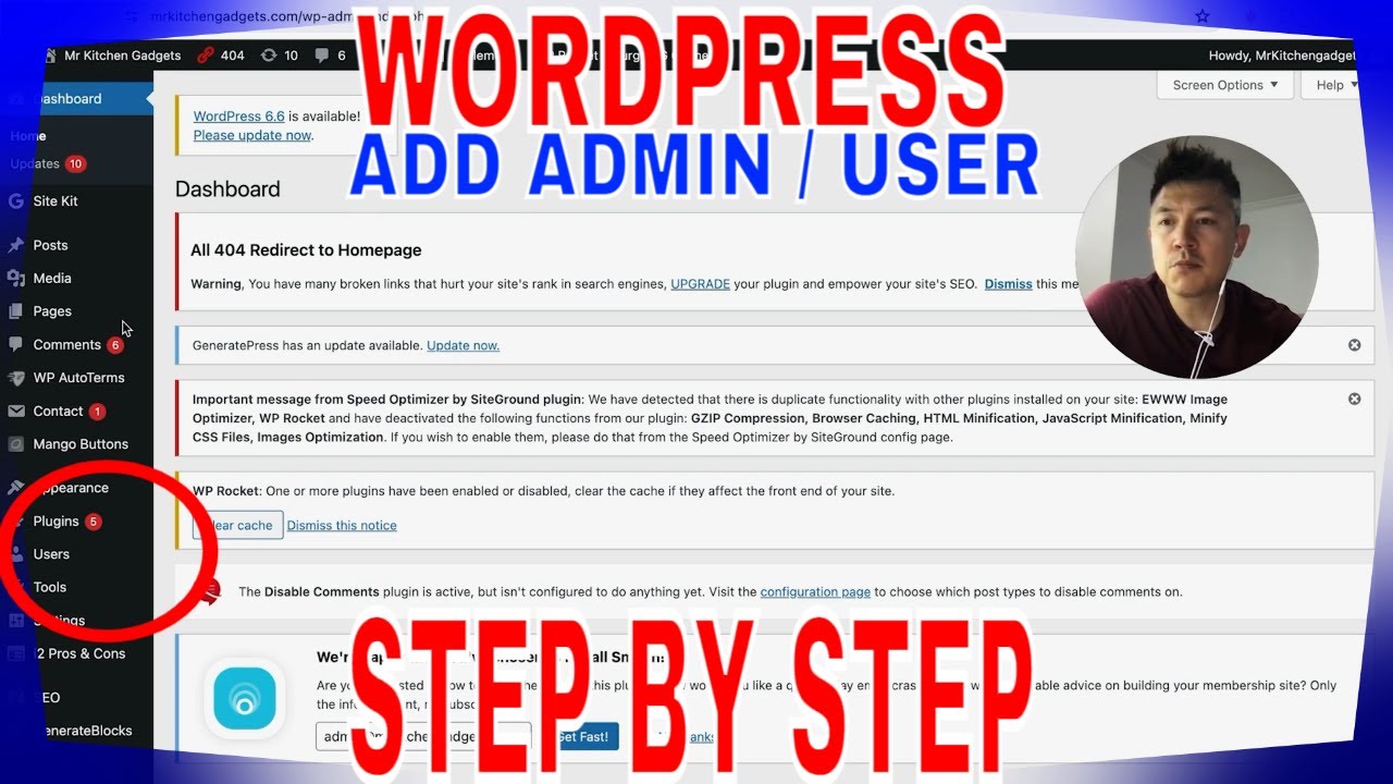 How To Add Admin User To WordPress 🔴 - YouTube