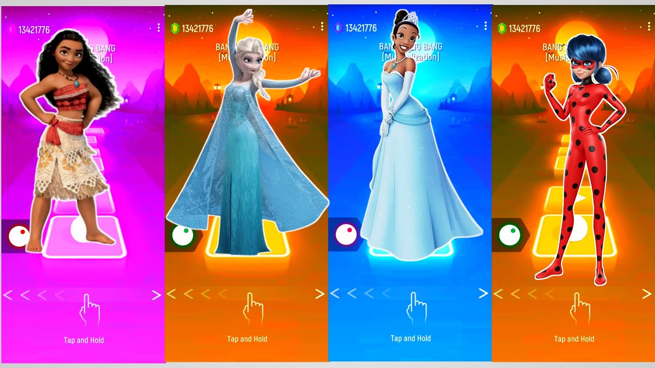 Moana Disney 🆚 Princess Elsa Frozen 🆚 Disney Princess and The Frog 🆚 ...