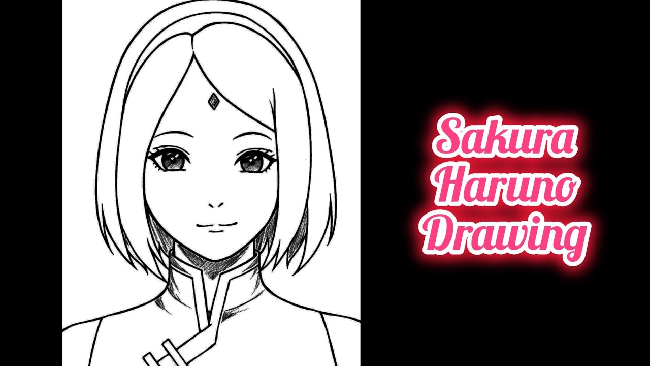 How to draw Sakura Haruno from Naruto Shippuden | Sakura Haruno drawing ...