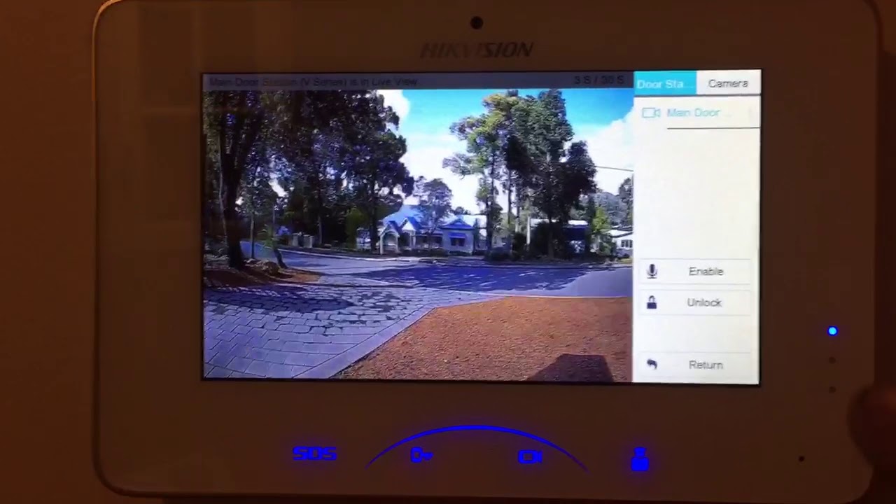 Hikvision video intercom indoor station operational video - YouTube