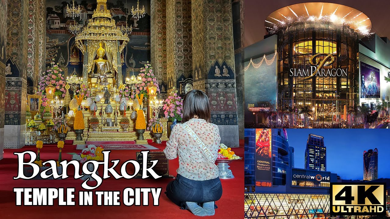 BANGKOK TEMPLE Walking Tour 4K 🇹🇭 - YouTube