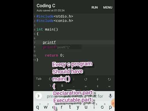 Hello World C program | C Program Print Hello World | Sample C Program | C programming #shorts ...