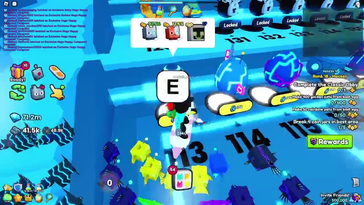 🔴🔴LIVE🔴🔴 GRINDING AND TRYING TO HATCH HUGE HAPPY COMPUTER ps99 update ...