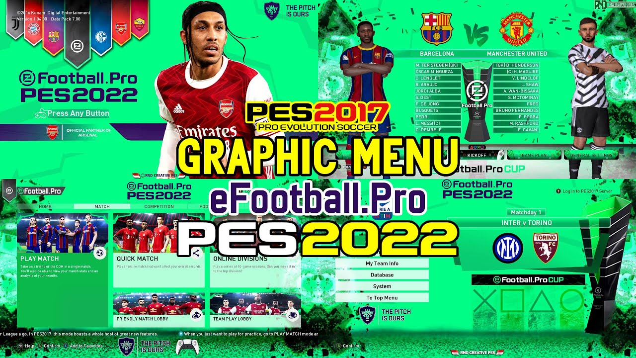 PES 2017 | FULL HD GRAPHIC MENU EFOOTBALL.PRO | ALL PATCH - YouTube