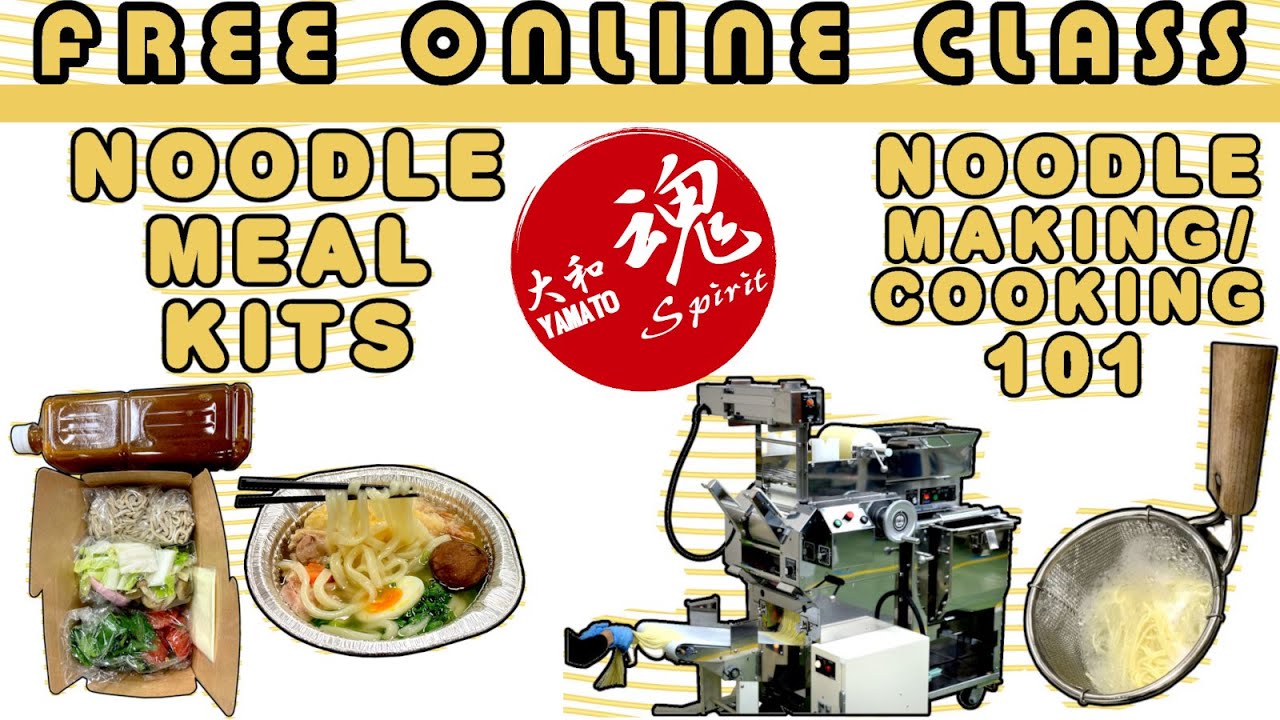 Online class. DIY meal kits with fresh craft home-made noodles: noodle ...