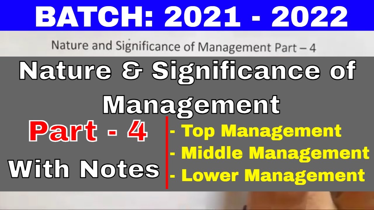Levels of Management | Nature and Significance of Management | Class 12 ...