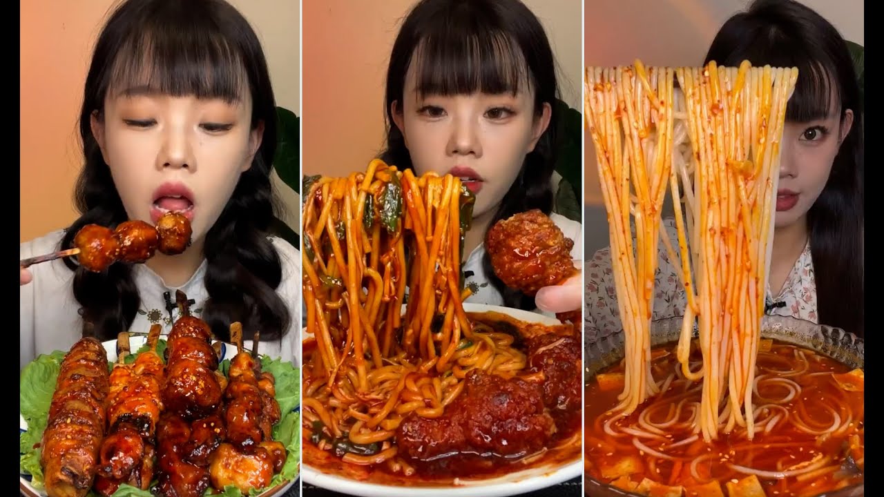 #32 [ASMR] MOST POPULAR FOOD FOR ASMR 요리 먹방 :) 이거 맛있네? 칼비빔국수(팔도비빔칼국수)와 ...