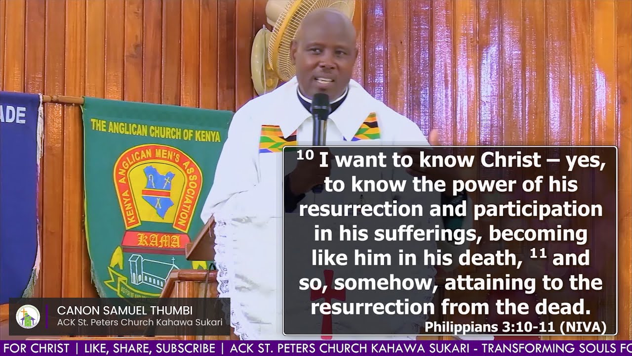 Canon Samuel Thumbi Sermon - 12th January 2025 | ACK St. Peters Church ...