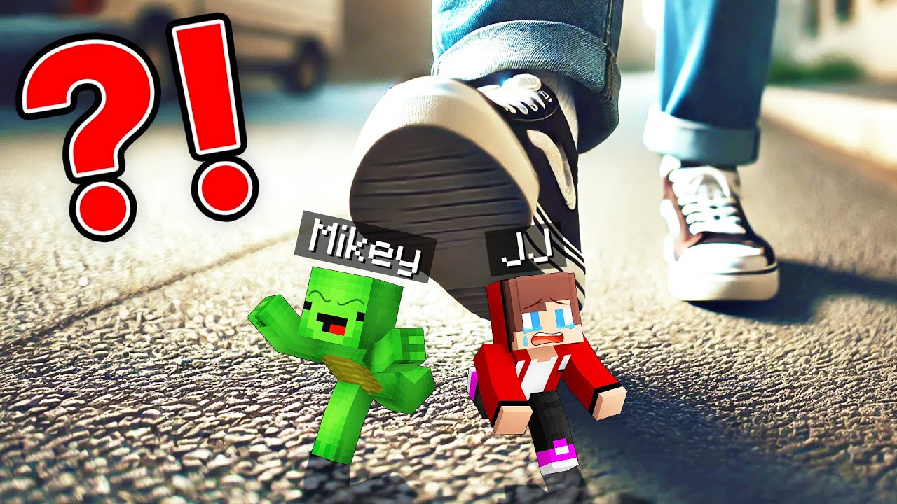 Tiny JJ and Mikey vs Real Human in Real Life - Minecraft Maizen - YouTube