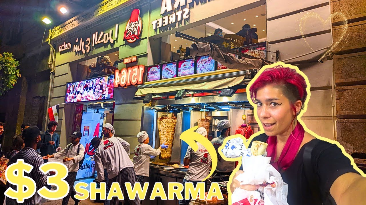 BEST Shawarma in CAIRO? Street Food in Egypt | Egypt Vlog #121 | في حب الشاورمه في مصر - YouTube