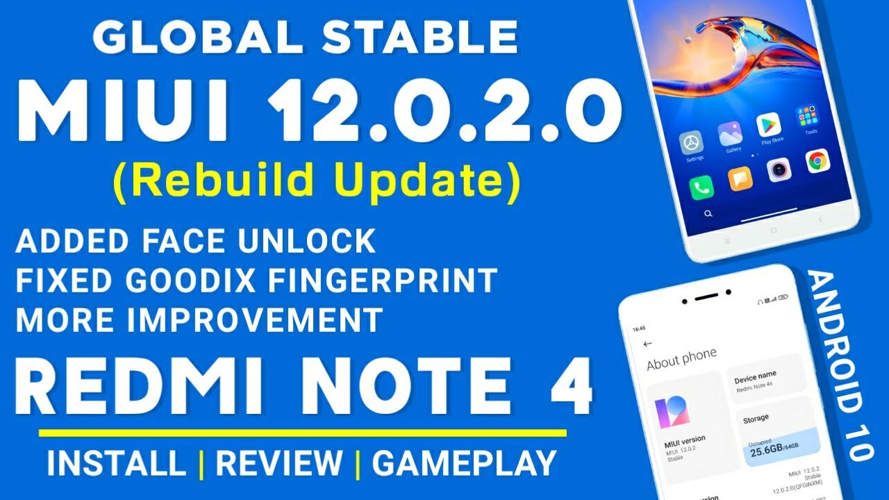 (Rebuild Update) MIUI 12.0.2.0 Global Stable For Redmi Note 4 | Android ...