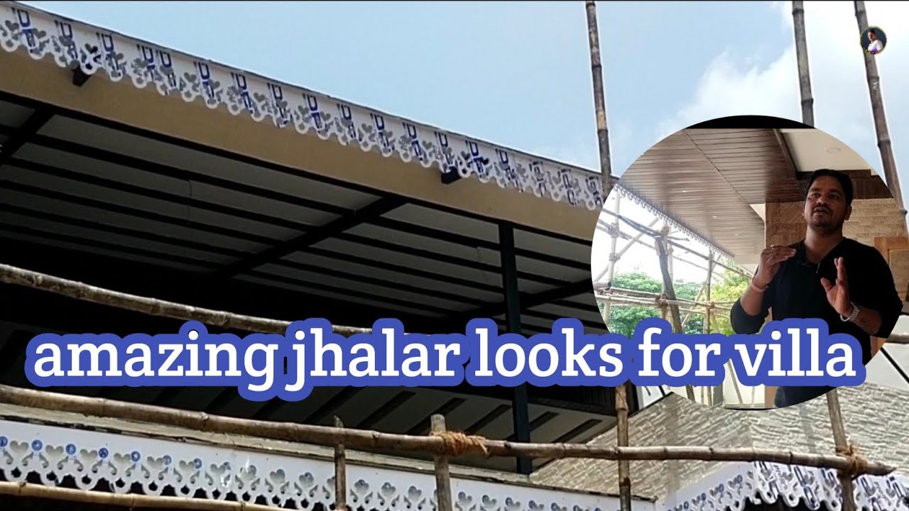 Amezing jhalar looks CNC Cutwork balcony & gallery house front view ...